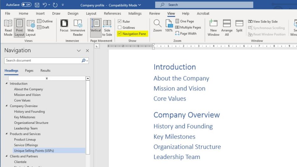 How to Create a Company Profile in MS Word - PoweredTemplate Blog