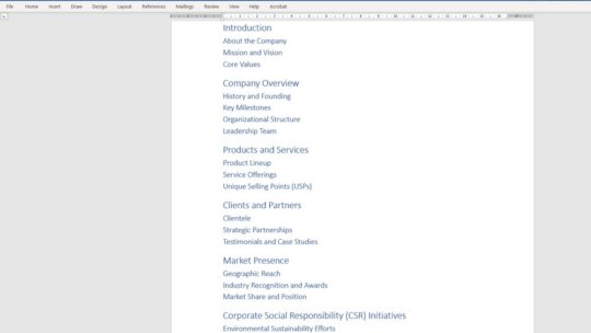 How to Create a Company Profile in MS Word - PoweredTemplate Blog