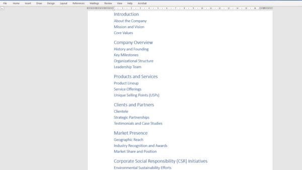 How to Create a Company Profile in MS Word - PoweredTemplate Blog