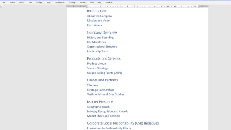How to Create a Company Profile in MS Word - PoweredTemplate Blog