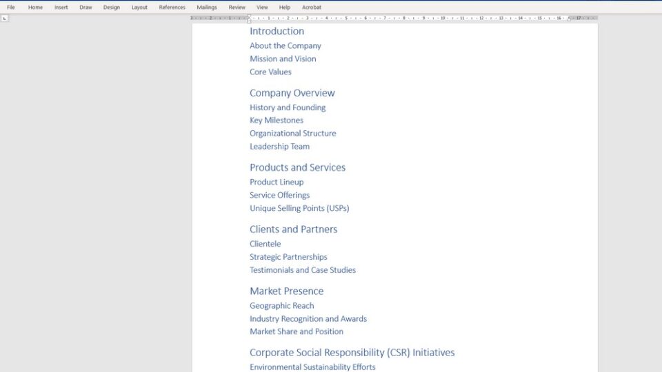 How to Create a Company Profile in MS Word - PoweredTemplate Blog